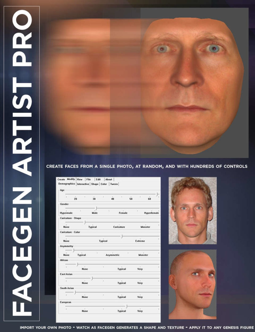 FaceGen Artist Pro - Daz Studio - Pixel Sizzle