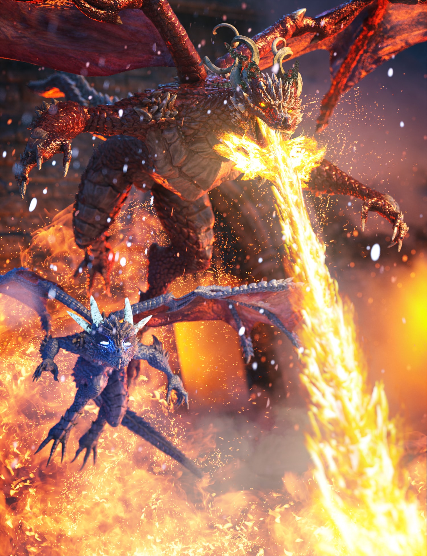 Dragon 3d model - Set Your 3D Art On Fire - Pixel Sizzle